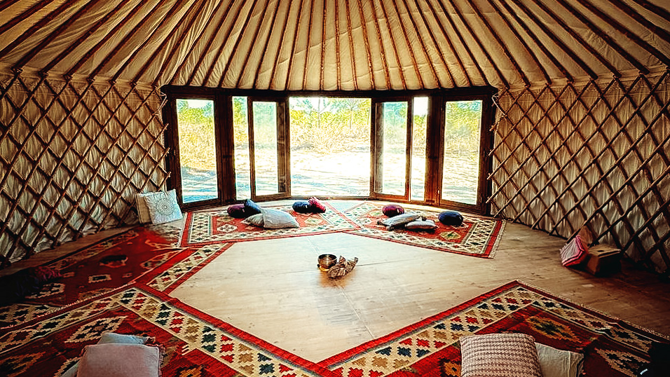 Glass wall yurts only from the Yurt Workshop